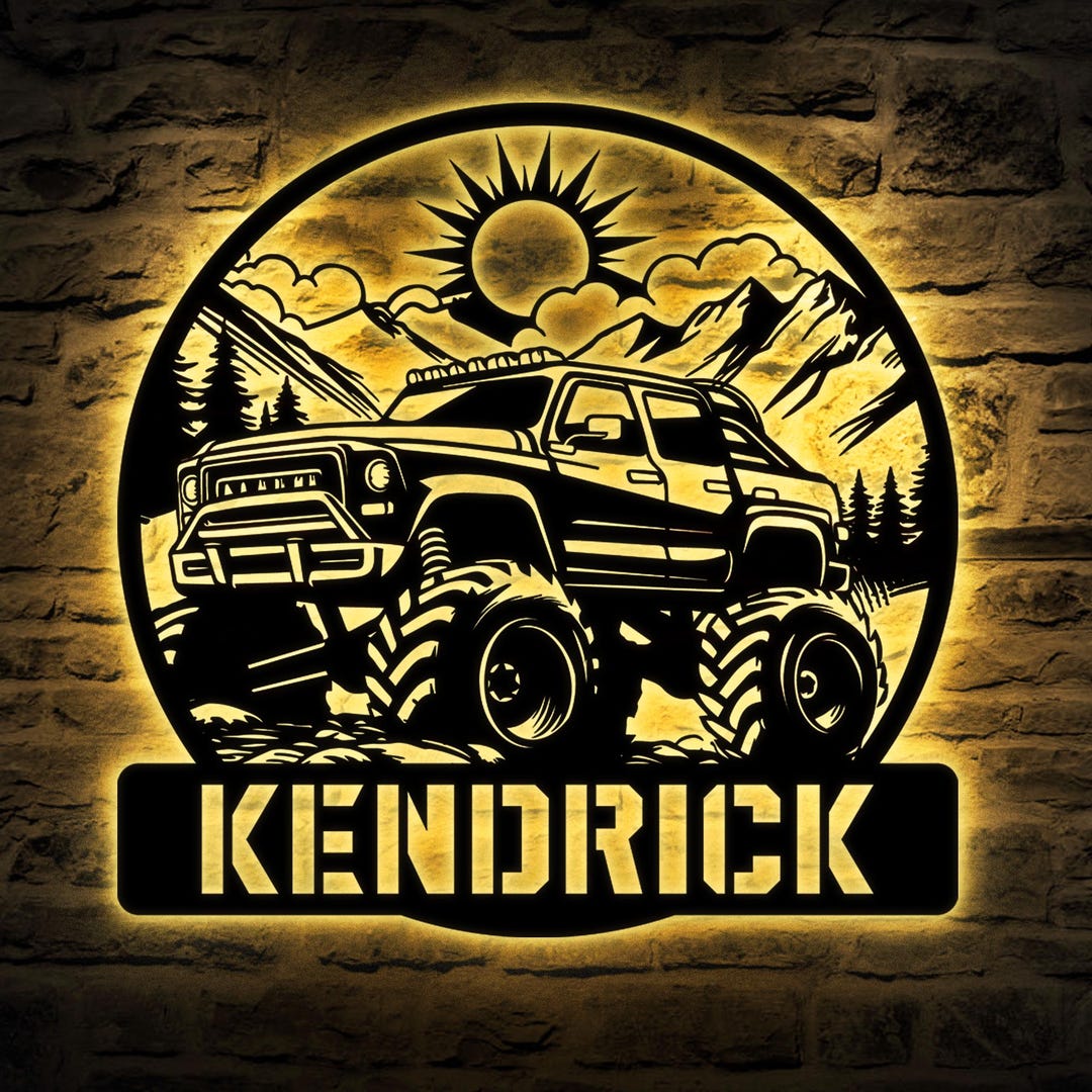 Custom Offroad Jeep Metal Sign - Personalized 4x4 Outdoor Decor, Rustic ...