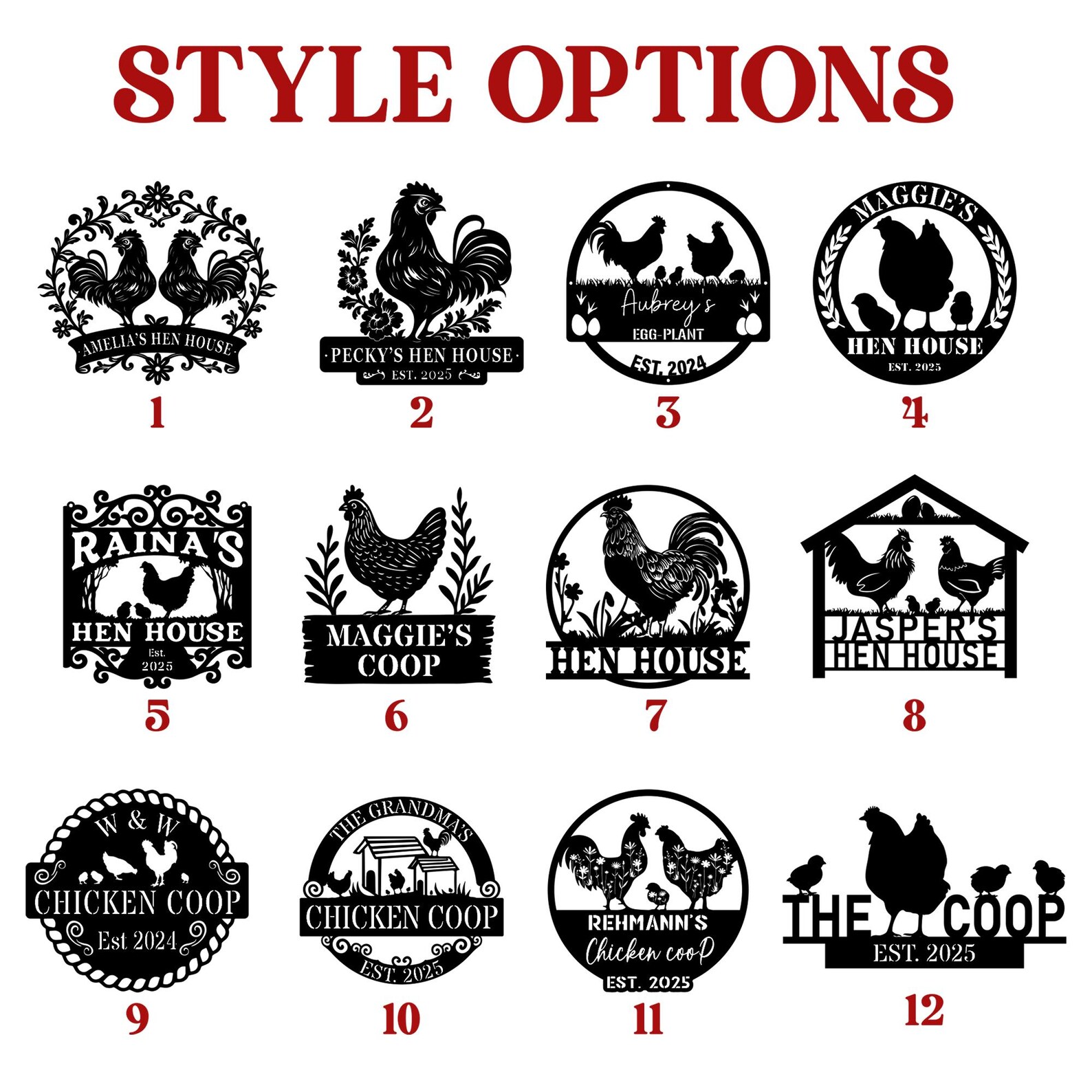 Custom Chicken Farm Metal Sign, Hen House Coop Sign, Farm Coop Sign ...
