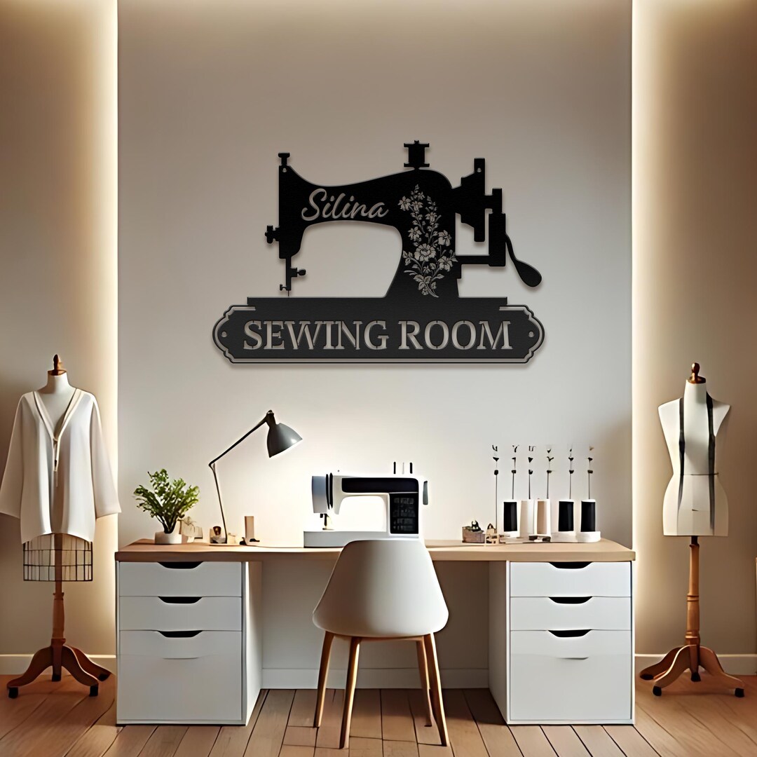 Personalized Sewing Metal LED Sign, Custom Quilting Sign for Sewing ...