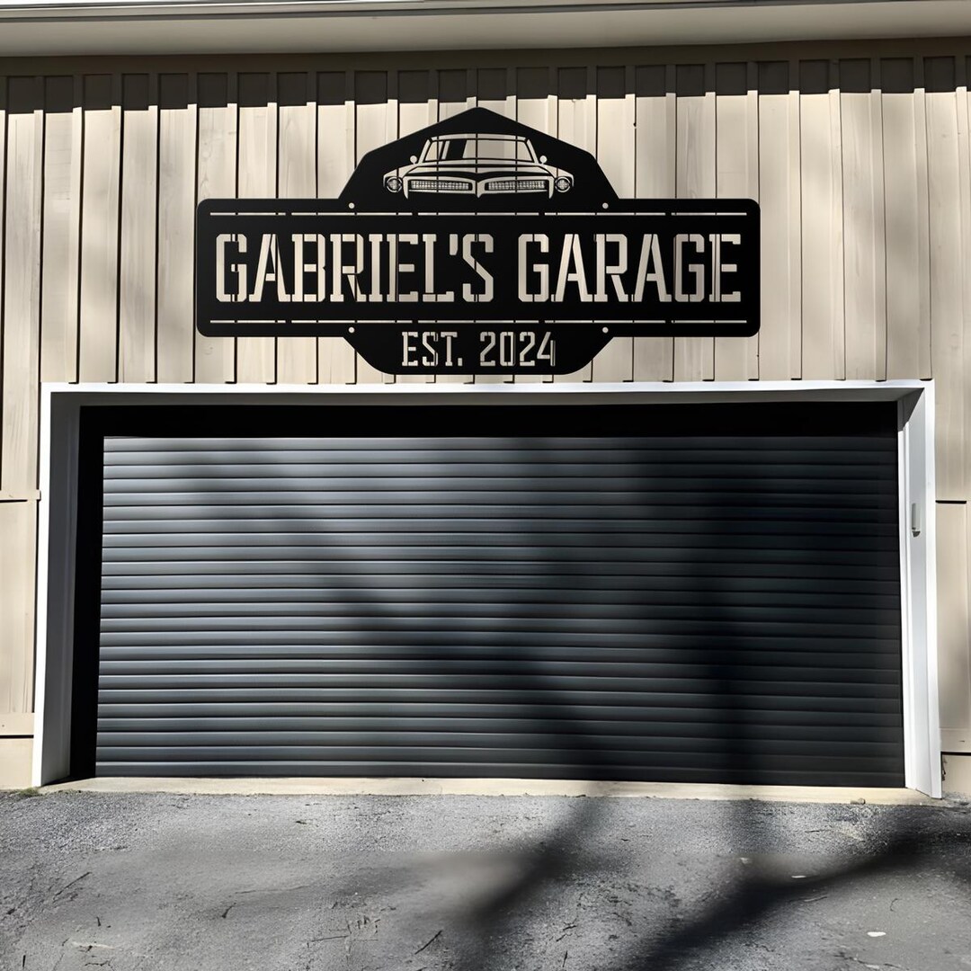 Custom Garage Sign, Personalized Garage Signs, Metal LED Garage Signs ...