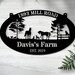Custom Metal Farm Sign Name Sign, Metal Barn Sign, Large Metal Name ...