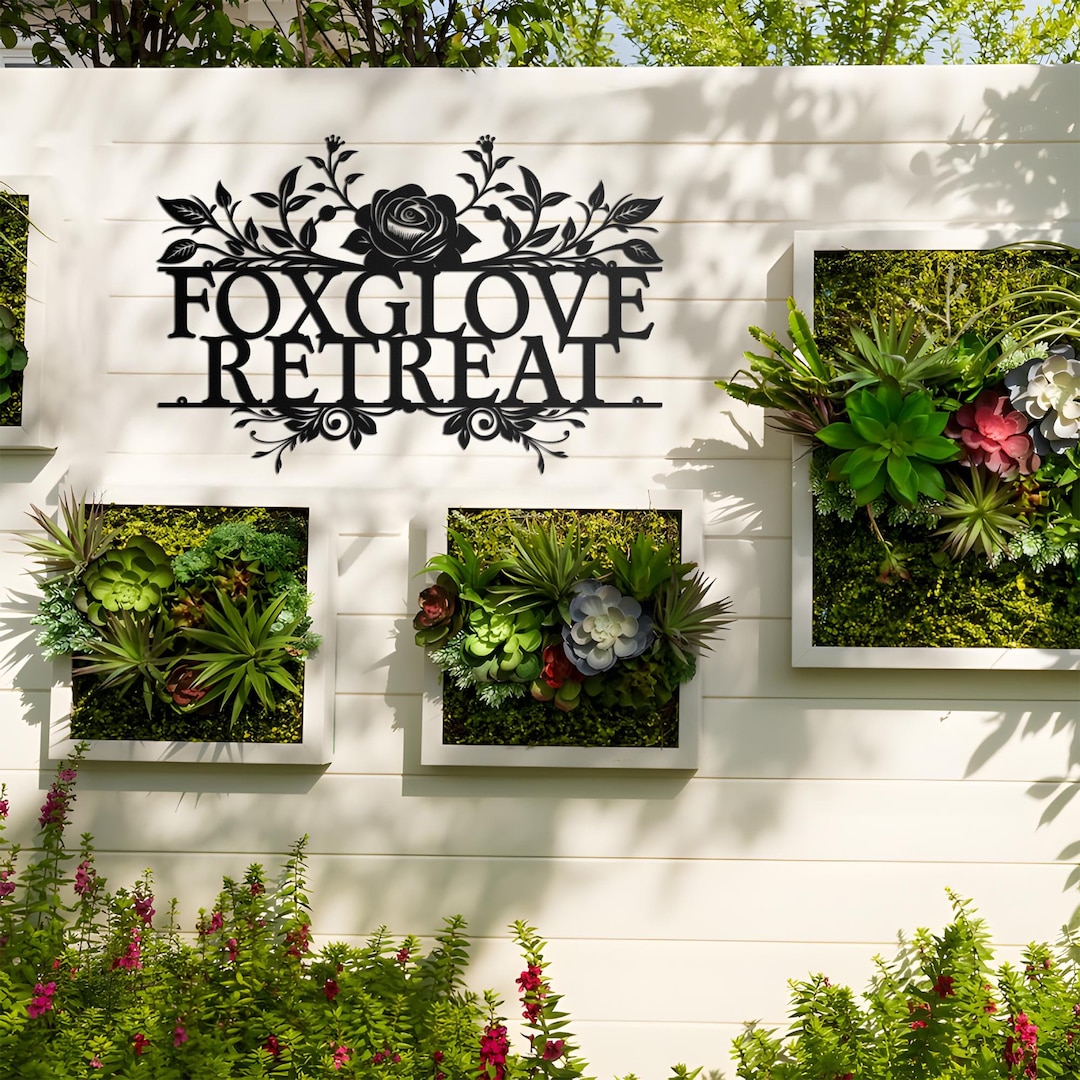 Custom Rose Garden Metal Wall Sign, Outdoor Garden Sign, Mom Roses Sign ...