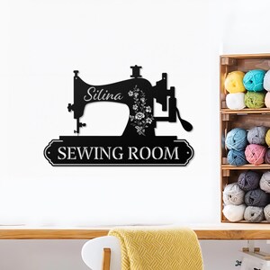 Personalized Sewing Metal LED Sign, Custom Quilting Sign for Sewing ...