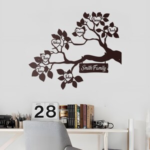 Custom Family Tree of Life Metal Sign - Personalized Family Names ...