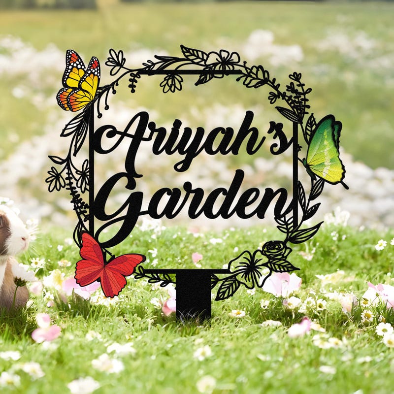 Butterfly Garden Sign - Etsy