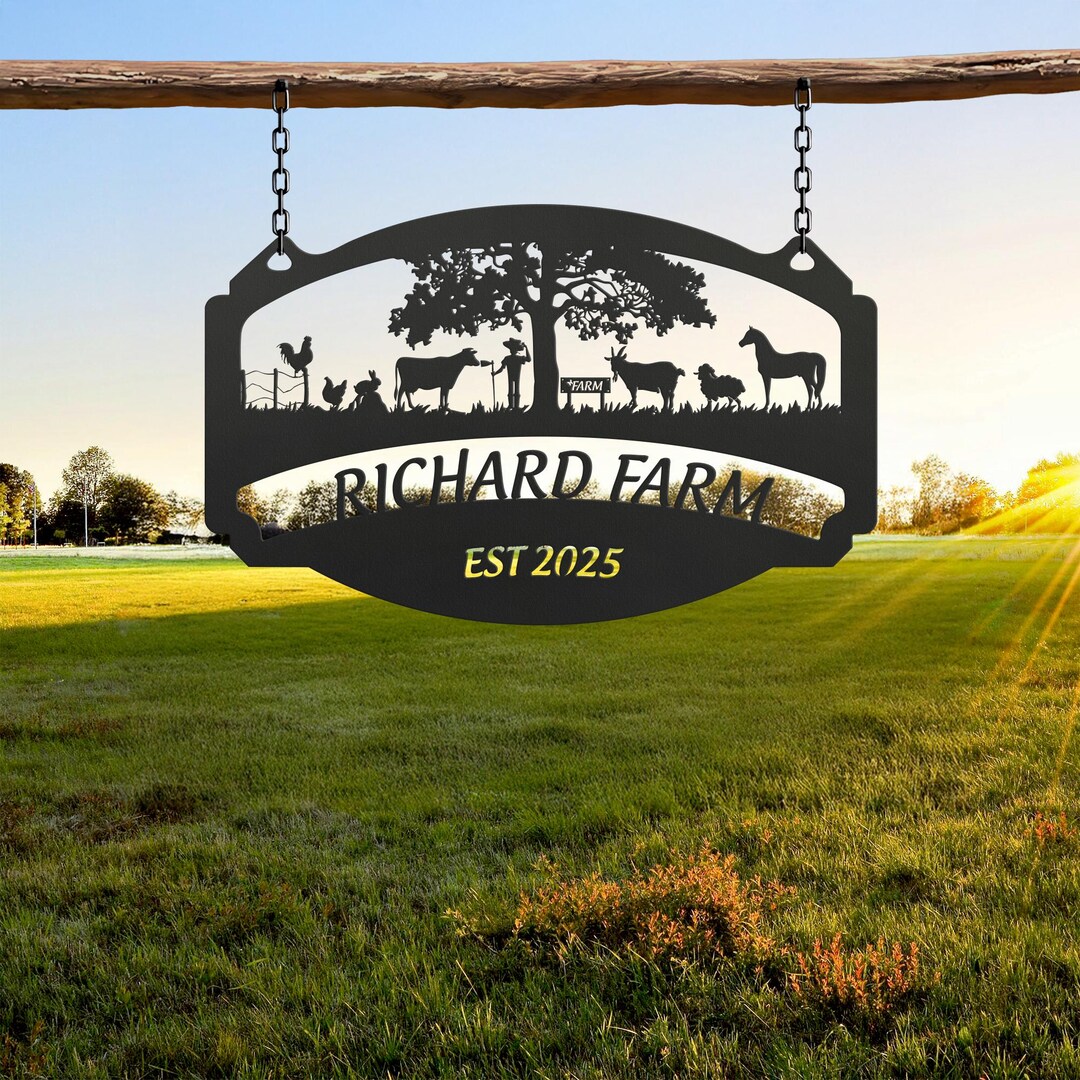 Farm House Sign, Barn Sign, Ranch Gate Ornament, Pole Barn Sign ...