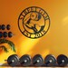 Personalized Home Gym LED Metal Art Sign | Light up Gym Name Metal Sign ...