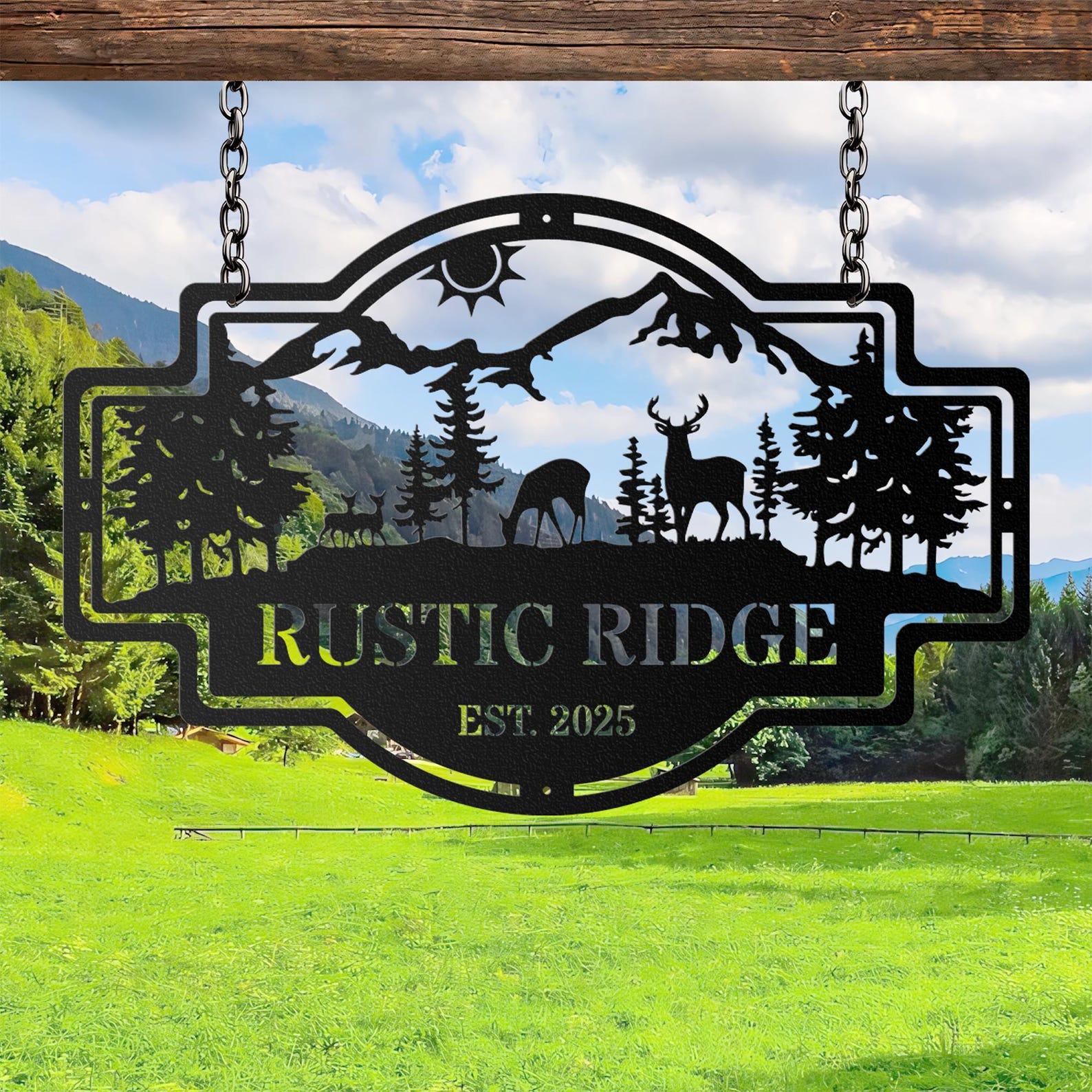 Custom Metal Signs, Farmer Metal Sign, Deer and Forest Metal Wall Art ...