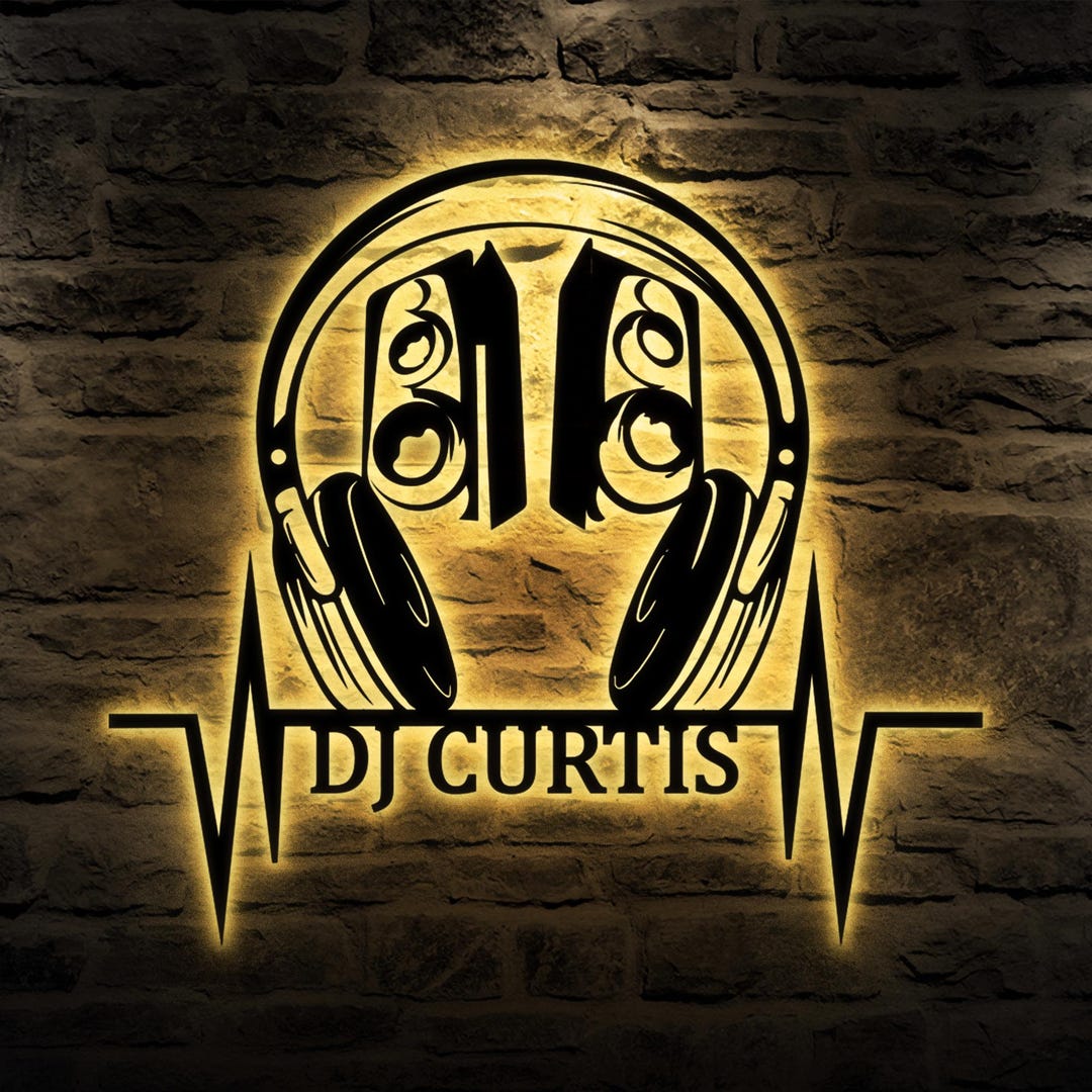 Custom DJ Metal Wall Art With LED Light, DJ Player Metal Sign, Gifts ...