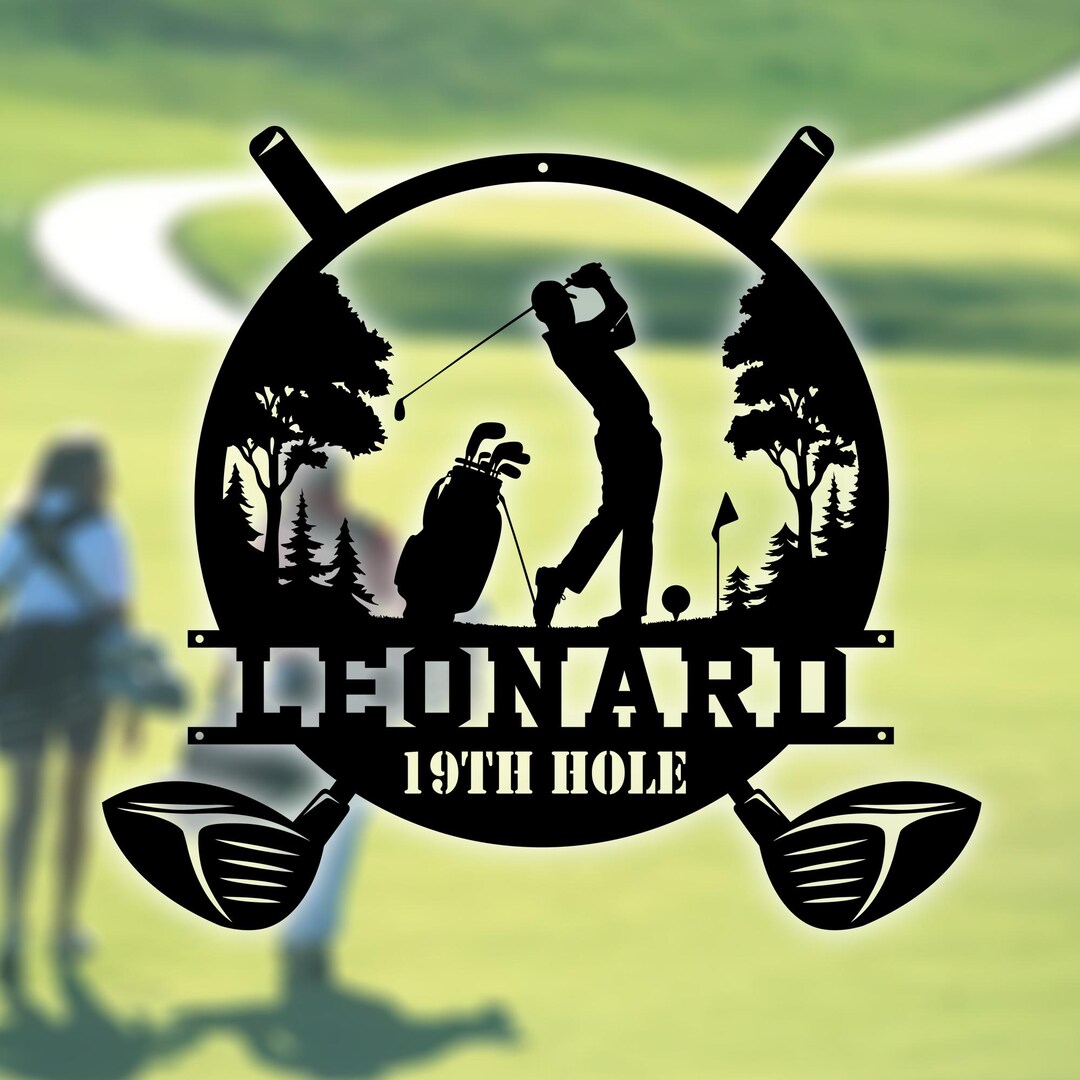 Custom Golf Metal Wall Sign-personalized Golf Metal Wall Art-golf Metal ...