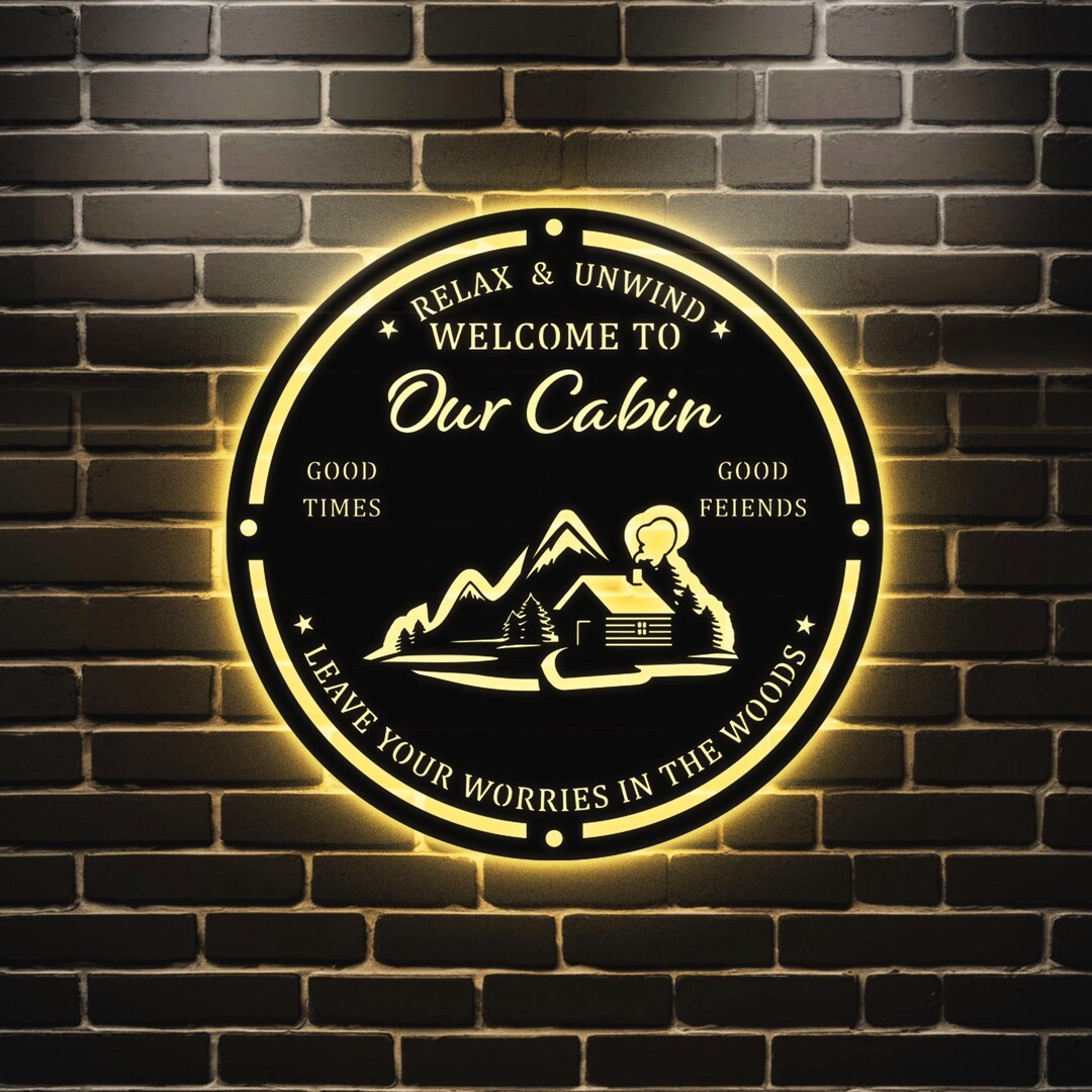Custom Welcome to Our Cabin Sign | Personalized Lodge Signs | Cabin ...