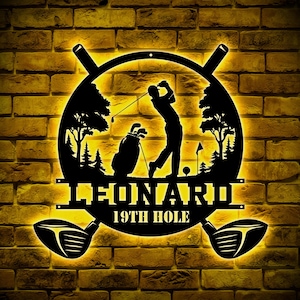 Custom Golf Metal Wall Sign-personalized Golf Metal Wall Art-golf Metal ...