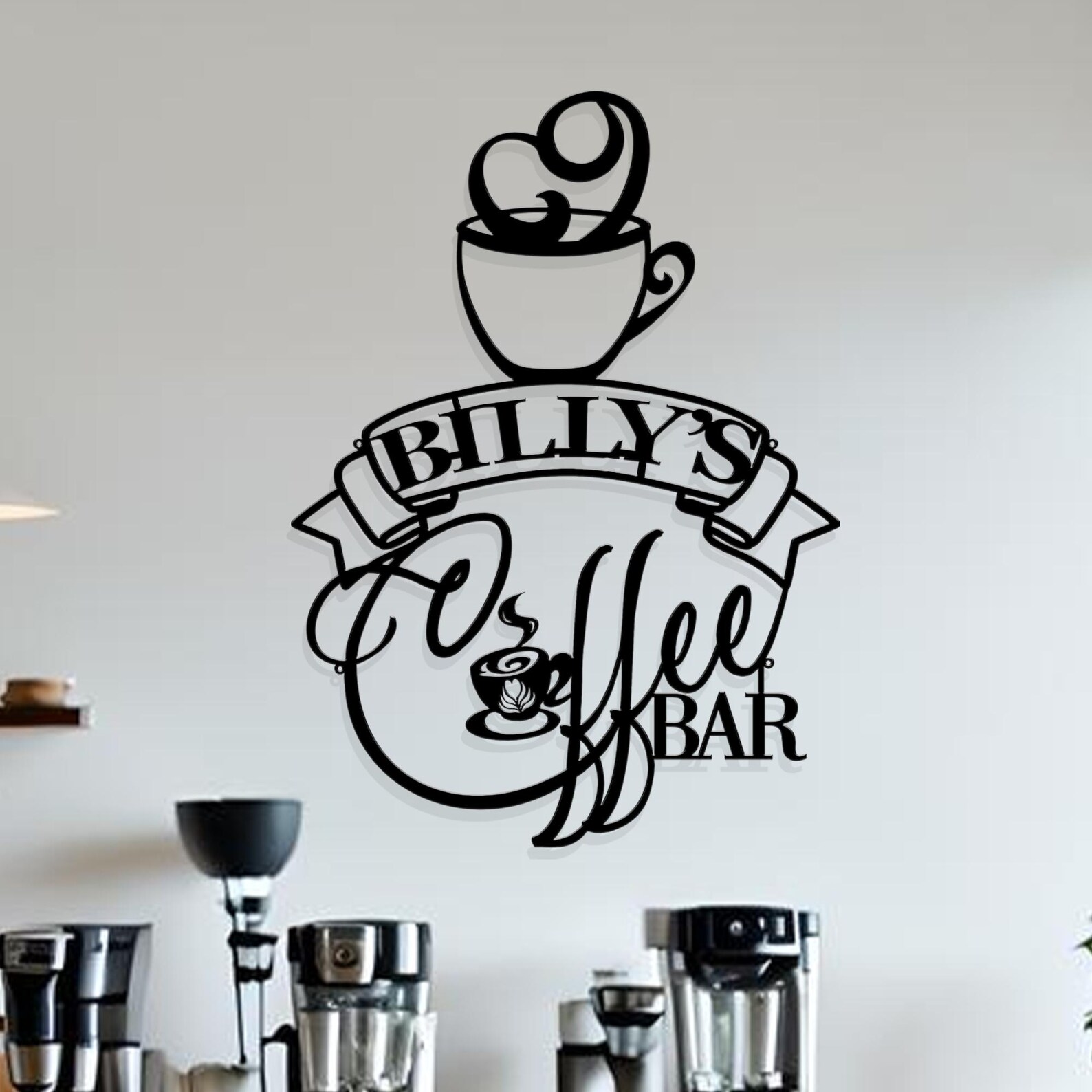 Personalized Coffee Bar Sign,custom Coffee Name Sign,coffee Bar Metal ...