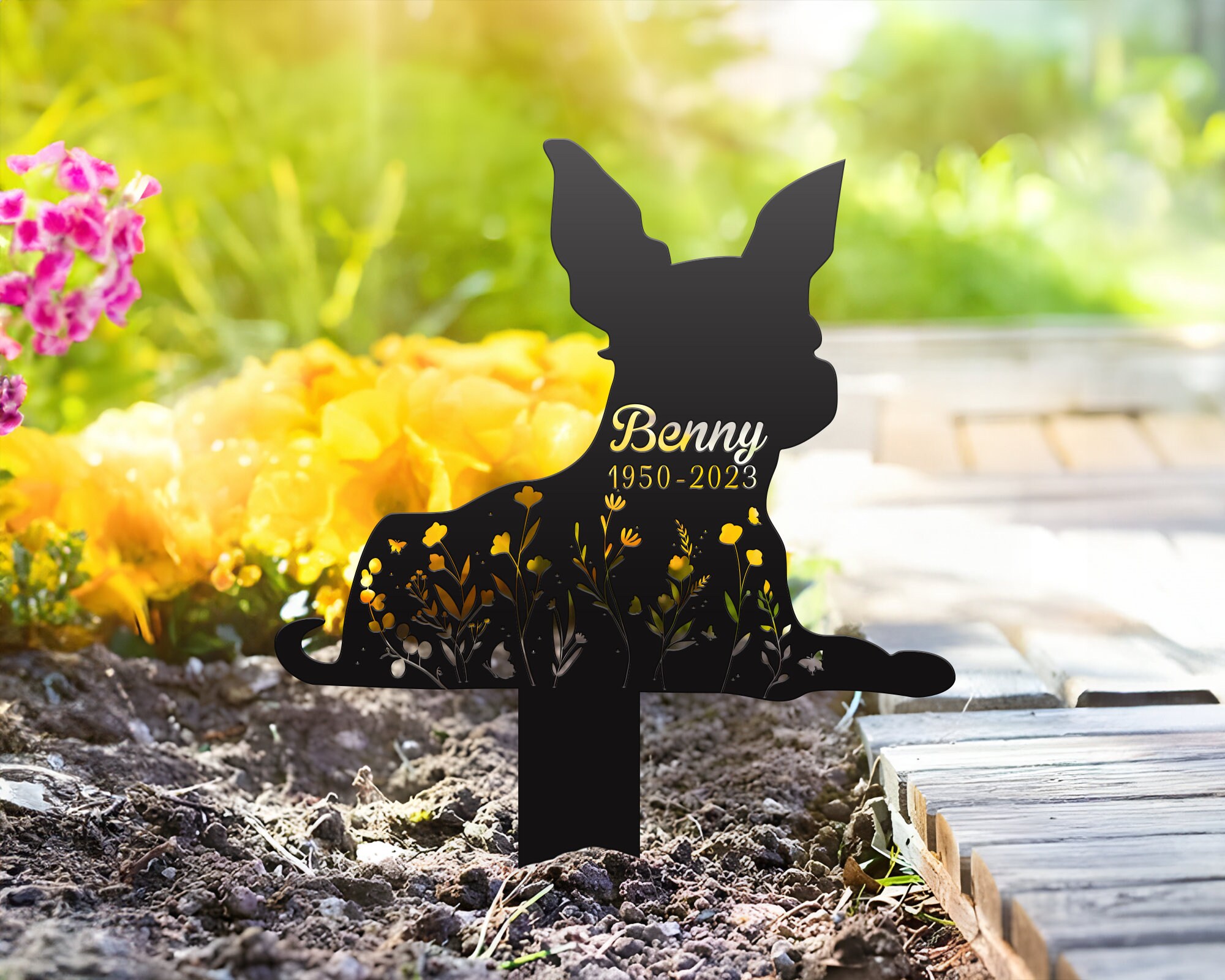 Custom Dog Memorial Stake, Metal Stake, Personalized Memorial Dog Metal ...