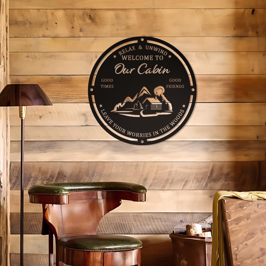 Custom Welcome to Our Cabin Sign | Personalized Lodge Signs | Cabin ...