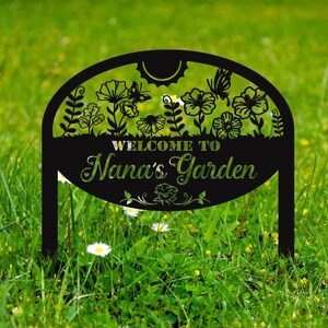 Custom Garden Sign Personalized Garden Name Sign Metal Garden Sign for ...