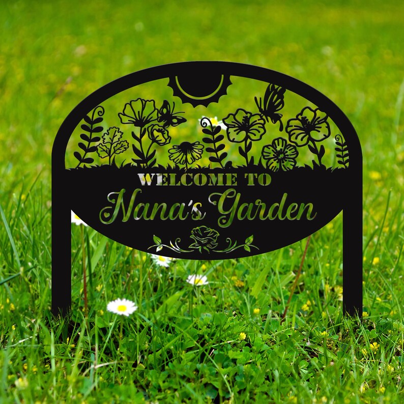 Custom Garden Sign Personalized Garden Name Sign Metal Garden Sign for ...