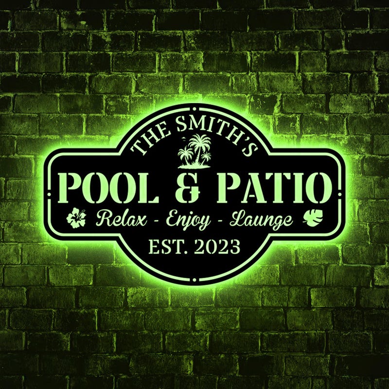 Light up Pool Signs - Etsy