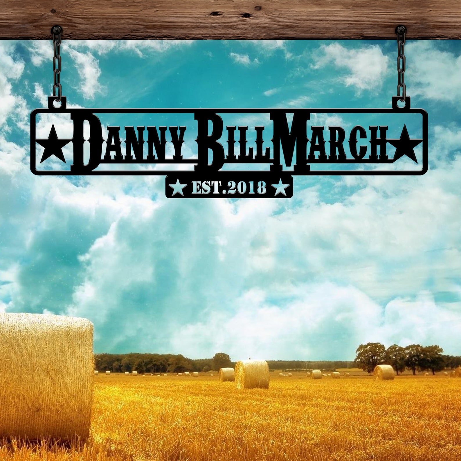 Personalized Metal Farm Entrance Sign, Custom Ranch Metal Sign, Large ...