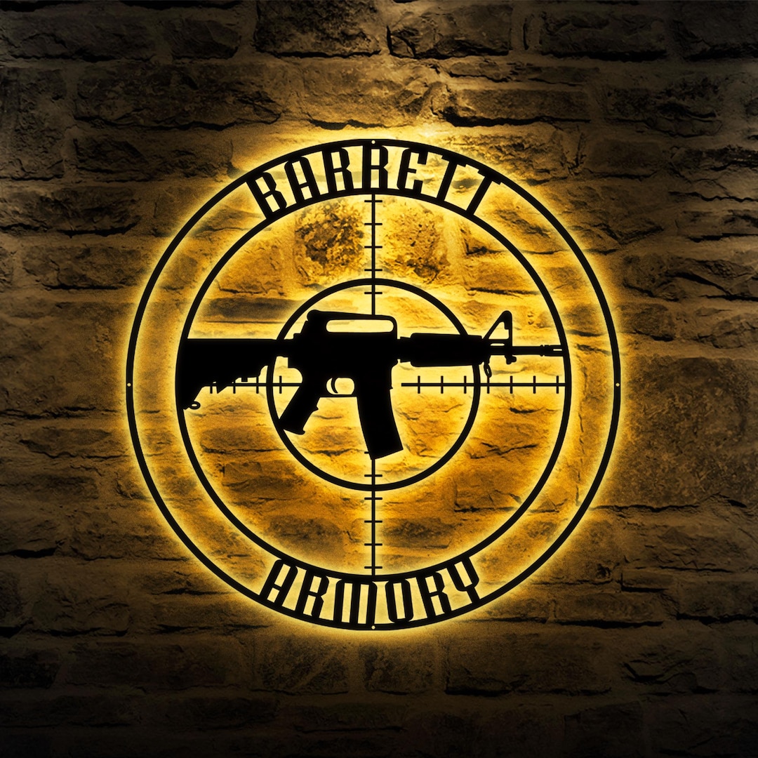 Personalized Gun Metal Sign - Gun Owner Gift - Armory Decor - 2nd ...