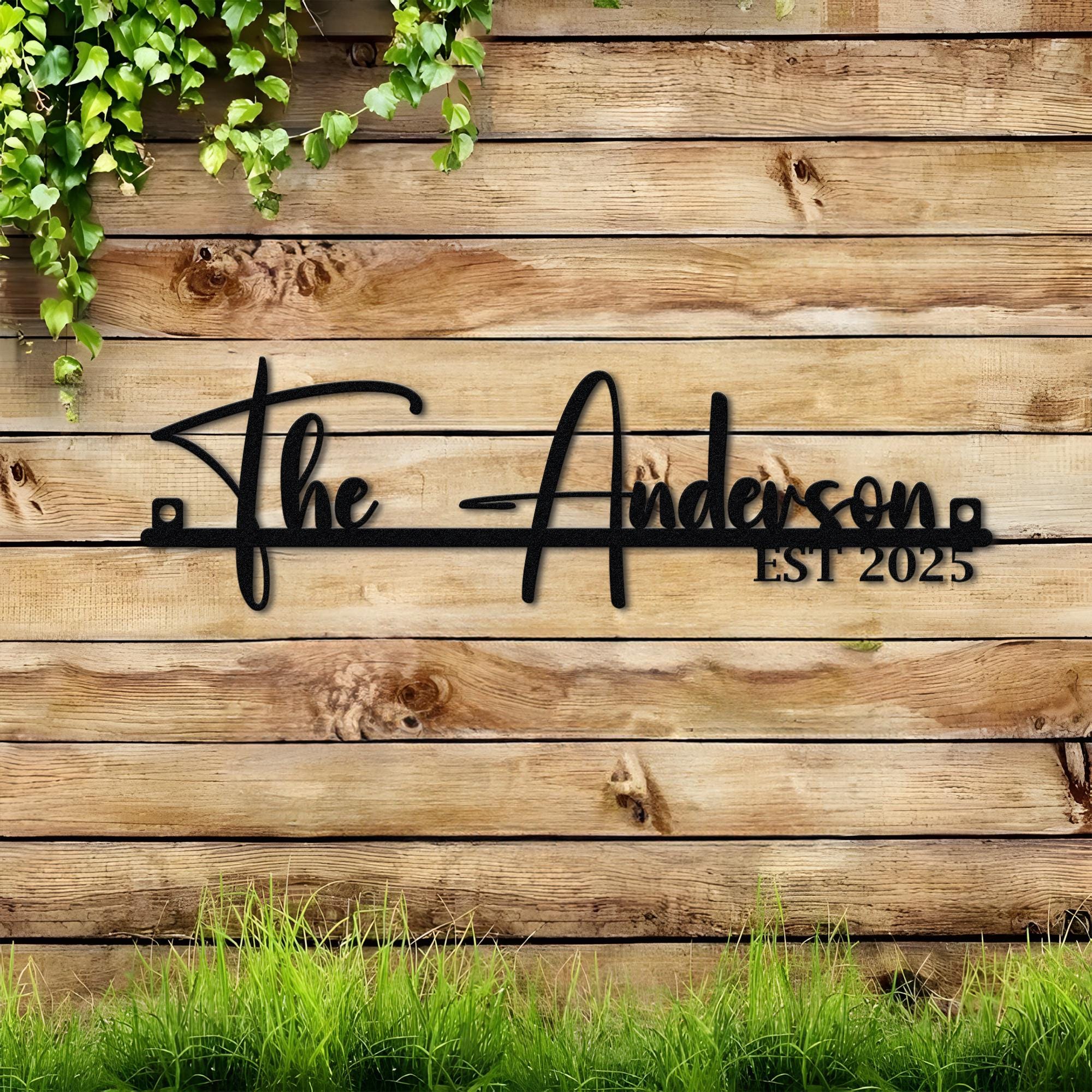 Custom Metal Sign, Name Metal Sign, Family Name Sign, Metal Custom Wall ...