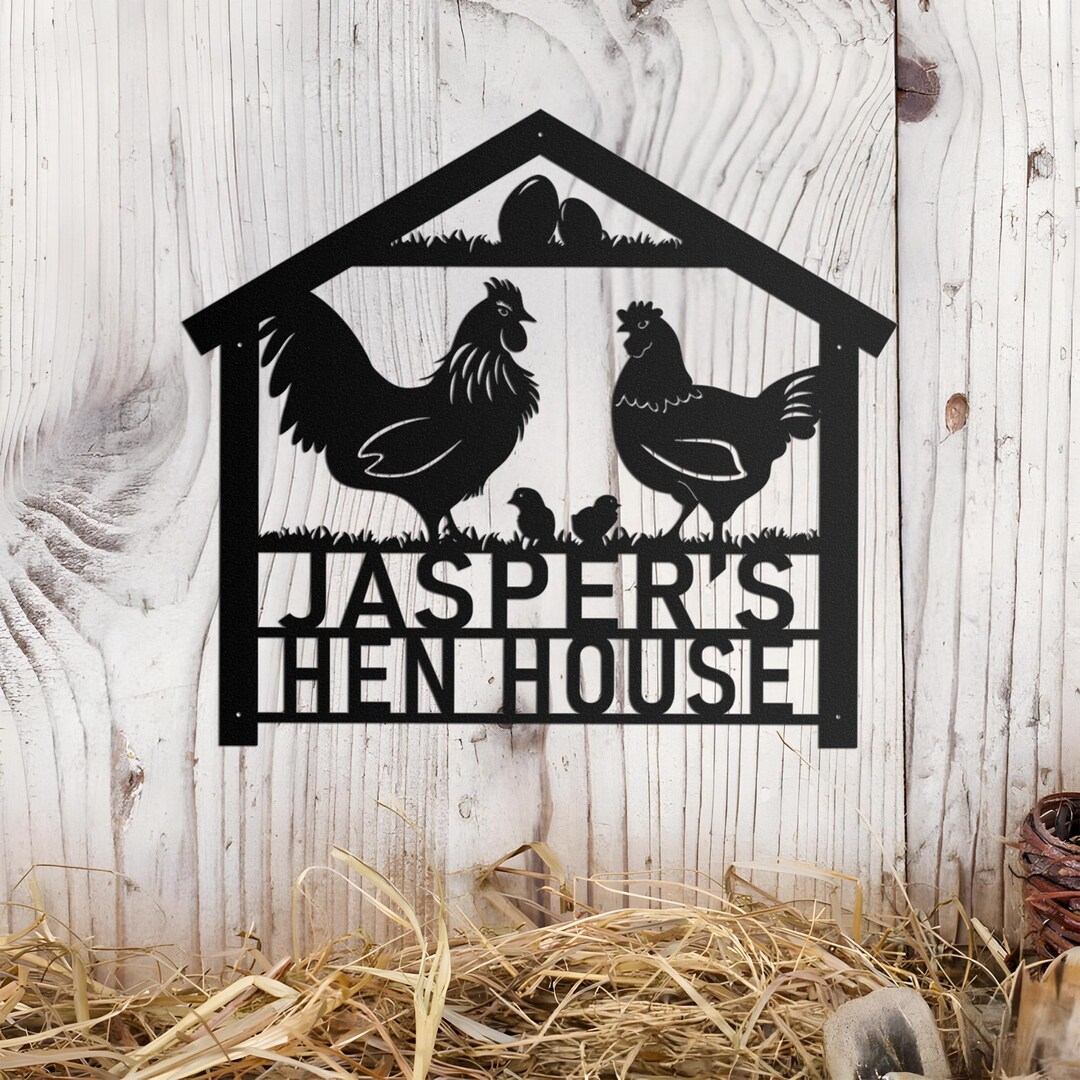 Custom Metal Chicken Coop Sign, Custom Metal Chicken Sign, Custom Metal ...