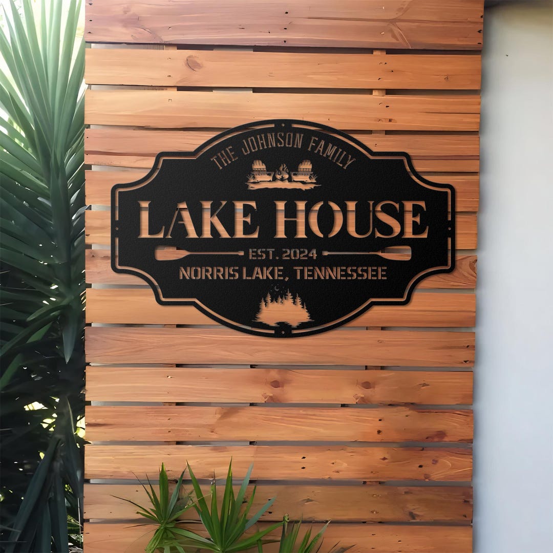 Lake House Sign,personalized Custom Metal Sign,lake House Gift ...