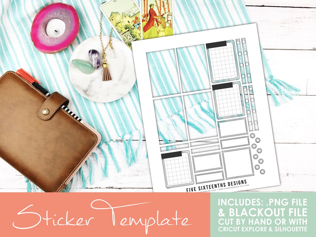 Transparent Sticker Template for Planner Digital Download, Weekly ...