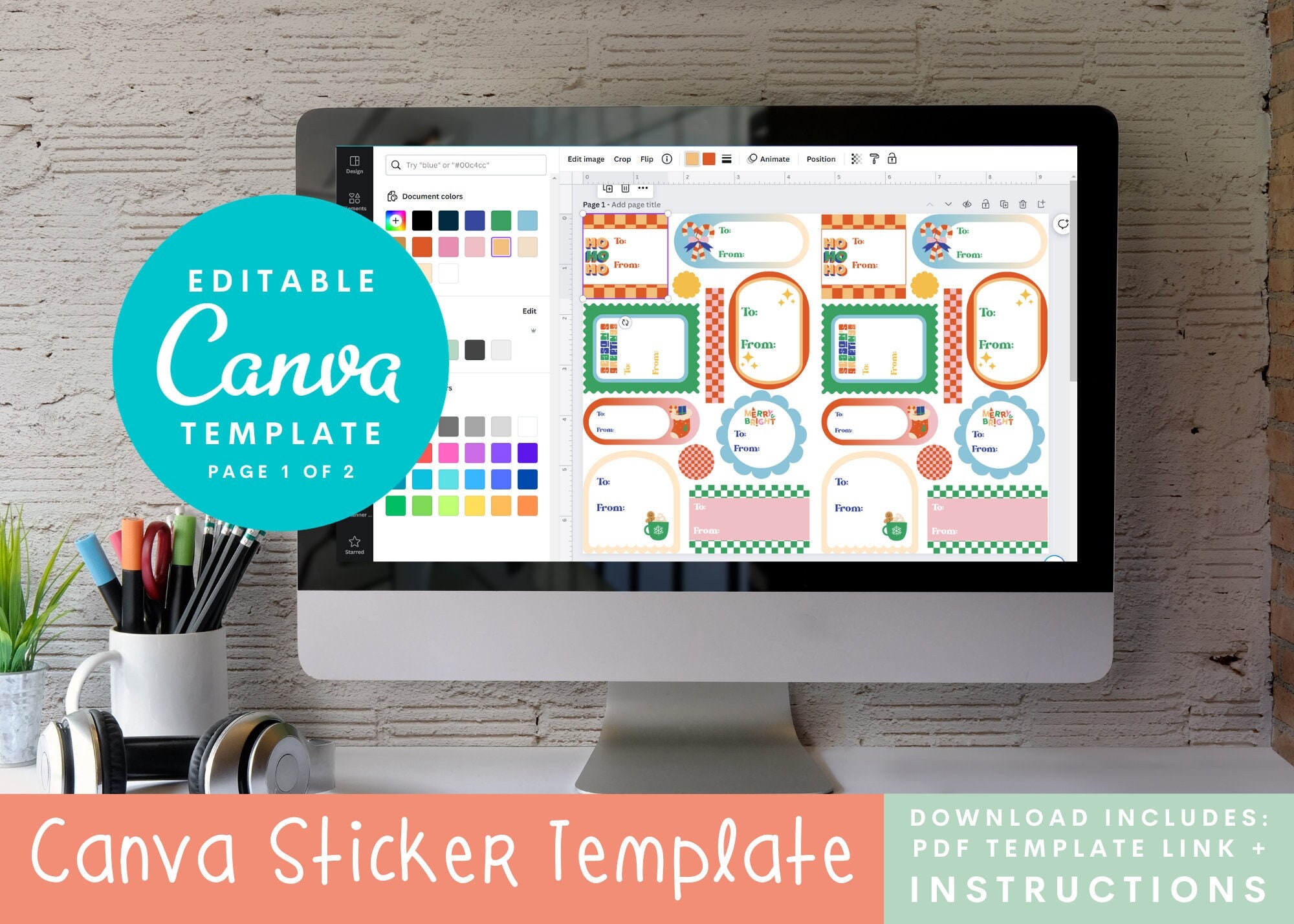 Canva Gift Tag Template Christmas Christmas Gift Tags - Etsy