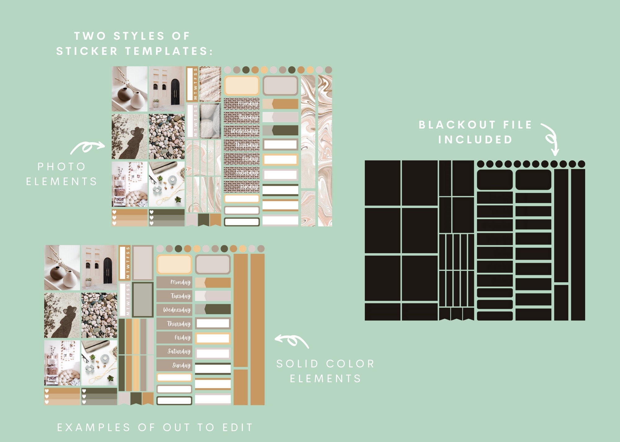 Canva Sticker Template Printable Sticker Kit Standard - Etsy Canada