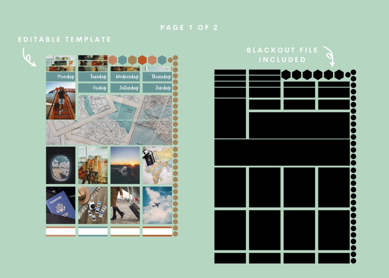 Canva Sticker Template Printable Sticker Kit Standard - Etsy Hong Kong