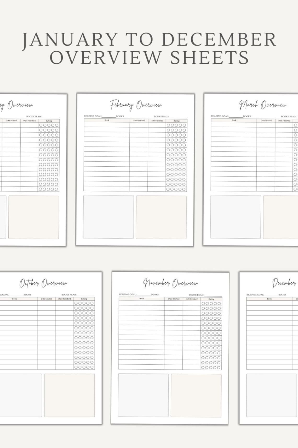 Printable Reading Planner and Journal Template - Reading Organizer ...
