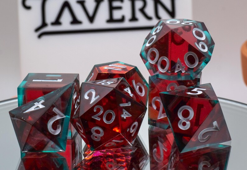 Homemade Sharp Edge Dnd Dice 7 Set - Single Cell - Etsy