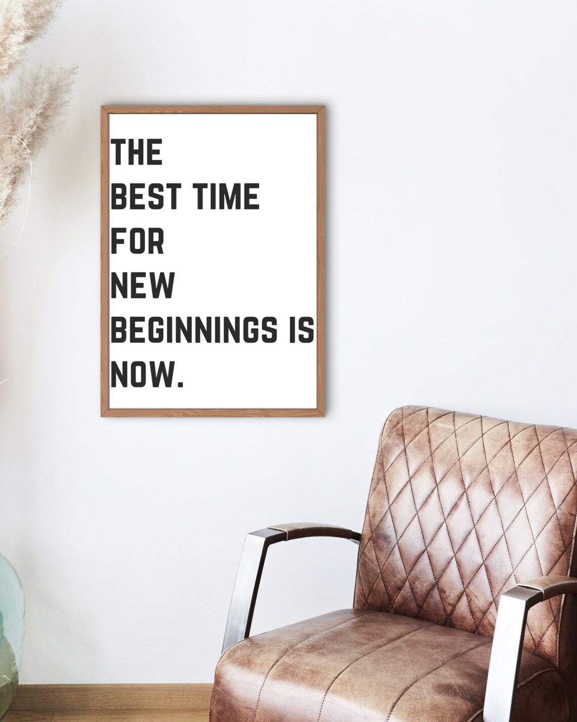The Best Time for New Beginnings is Now | Wall Art Quote, Minimalist ...