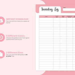 Printable Inventory Management Sheet, Product Inventory Tracker, Direct ...
