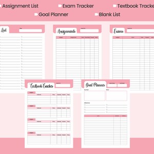 Printable Student Planner Pack: School & College Inserts (PDF) - Etsy