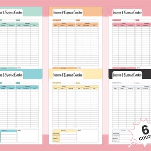 Income and Expense Tracker Printable | Monthly Budget Planner PDF ...