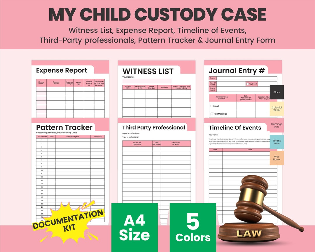 Child Custody Planner & Visitation Tracker | Co-parenting Binder ...
