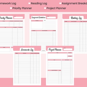 Printable Student Planner Pack: School & College Inserts (PDF) - Etsy