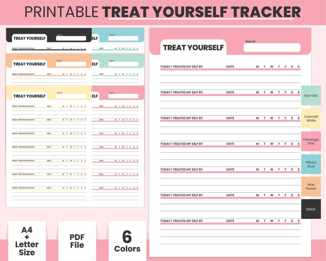 Printable Gratitude Journal Planner Insert, Special Reward Tracker ...