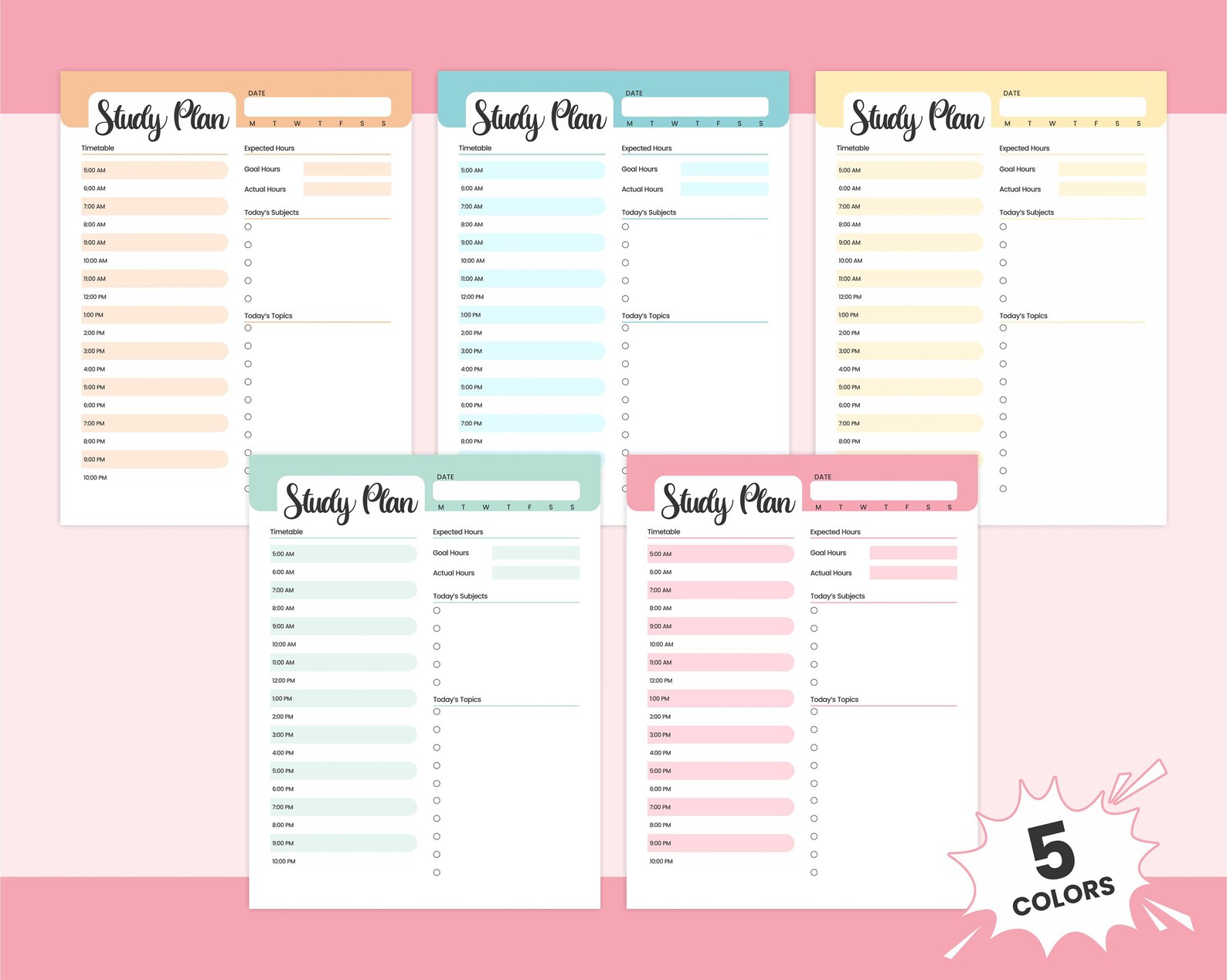 Printable Student Planner Pack: School & College Inserts (PDF) - Etsy