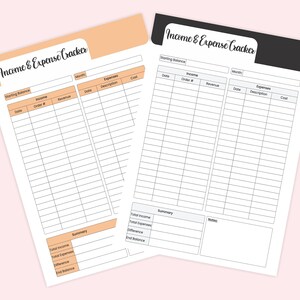 Income and Expense Tracker Printable | Monthly Budget Planner PDF ...