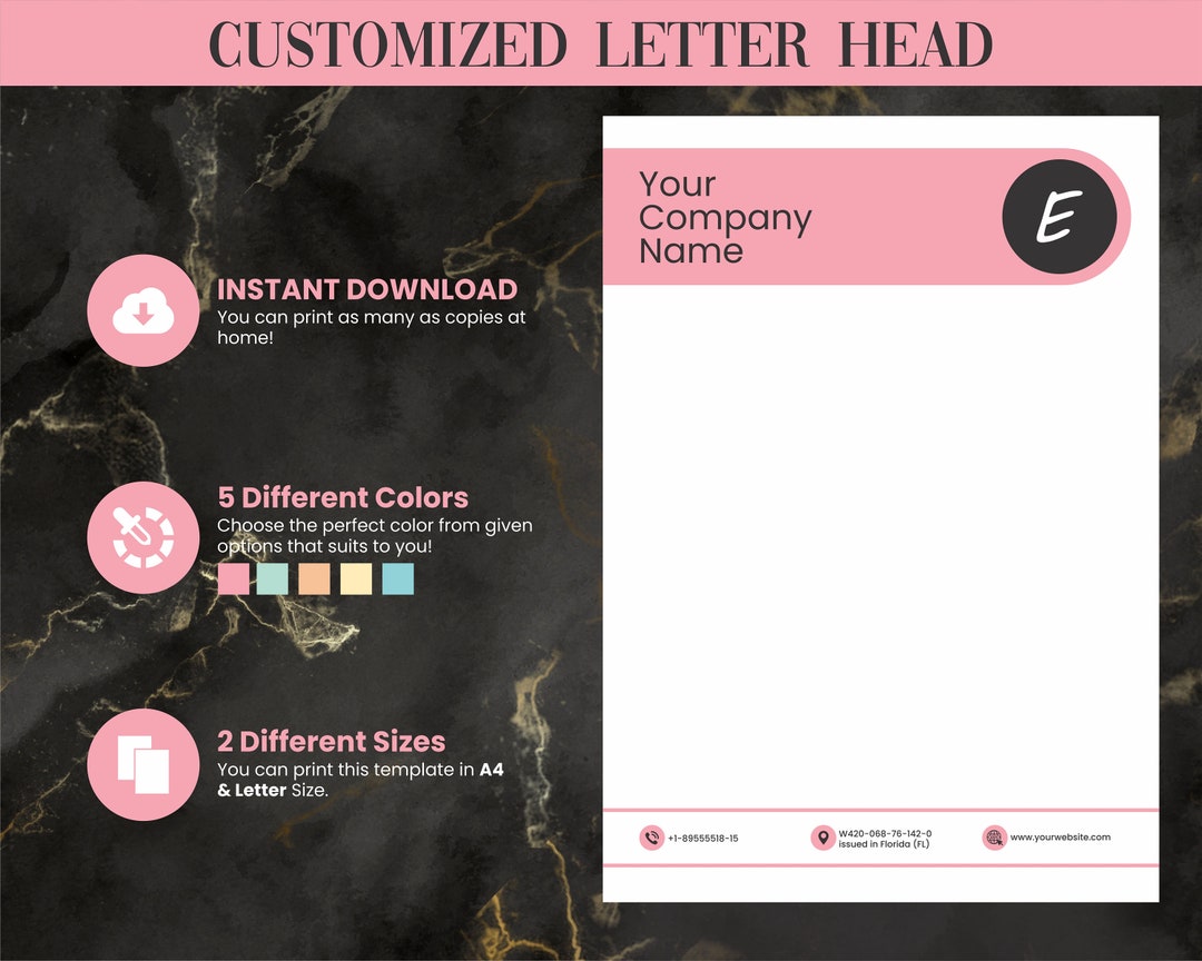 Personalized Custom Letterhead Design Professional Business Stationery ...
