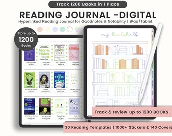 Digital Reading Journal, Digital Book Tracker for Goodnotes, iPad ...