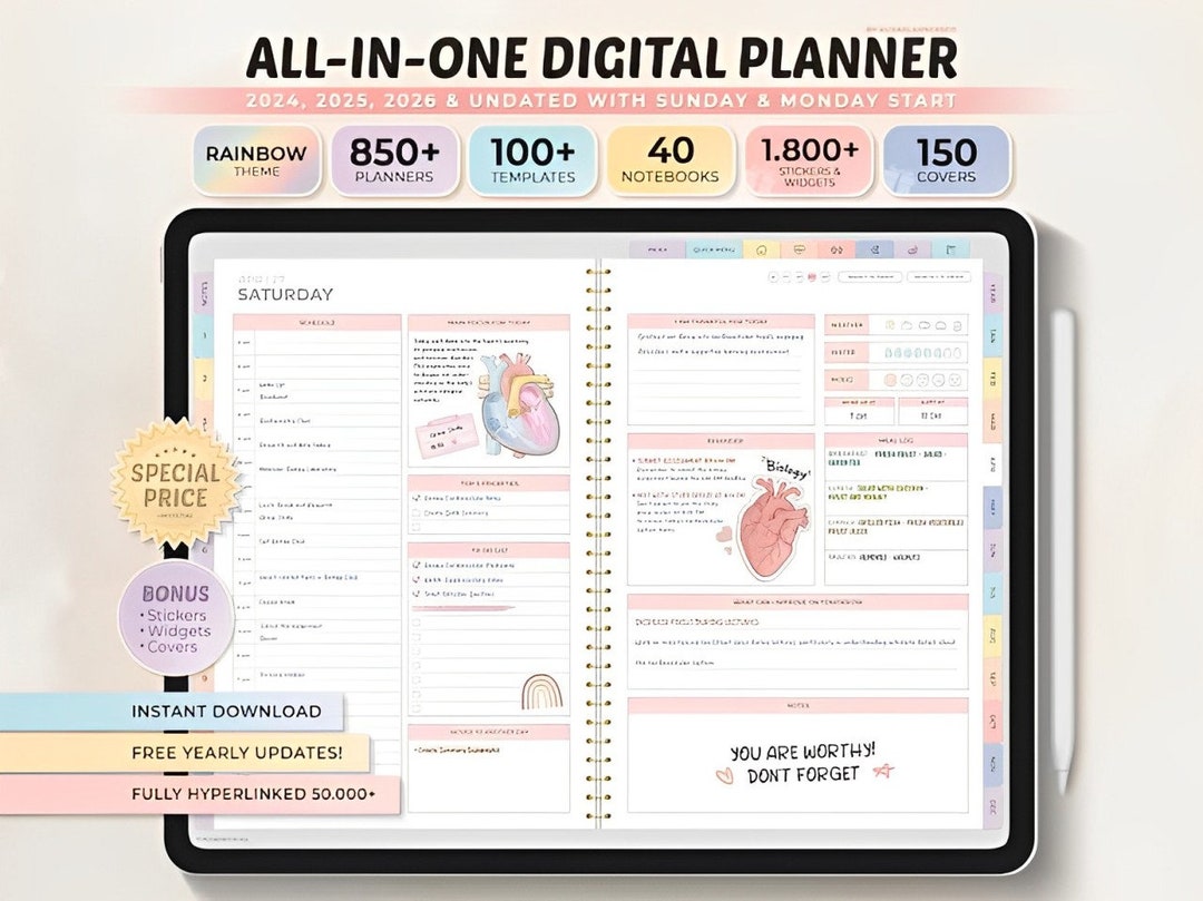 Goodnotes Planner, Goodnotes Template, Digital Planner, Planner Gift ...