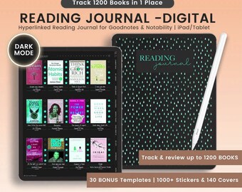 Digital Reading Journal, Digital Book Tracker for Goodnotes, iPad ...