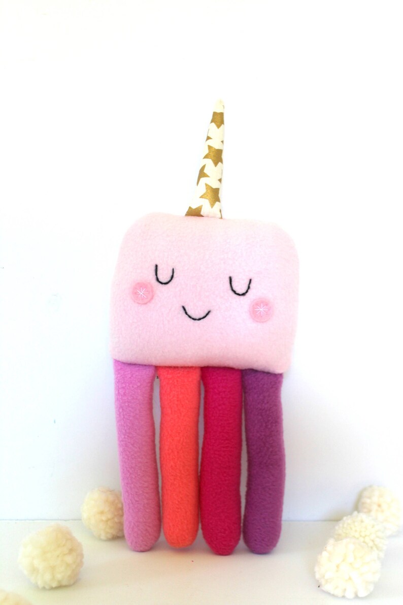 Octocorn peluche pulpo bebé juguete unicornio softie pulpo - Etsy España