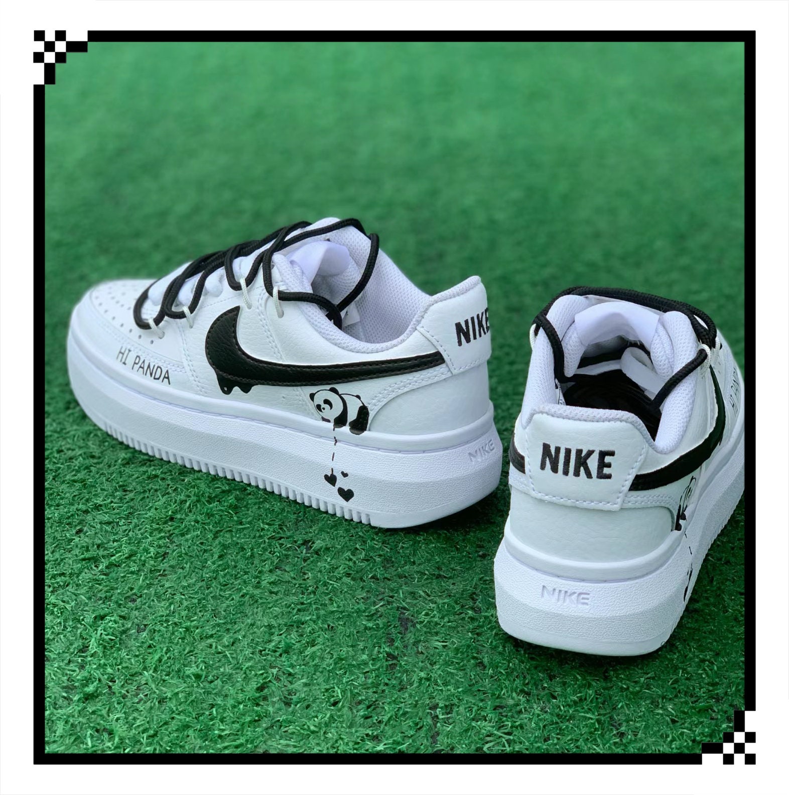 Custom Hand Painted Court Vision Alta Cartoons Street Style Anime ...