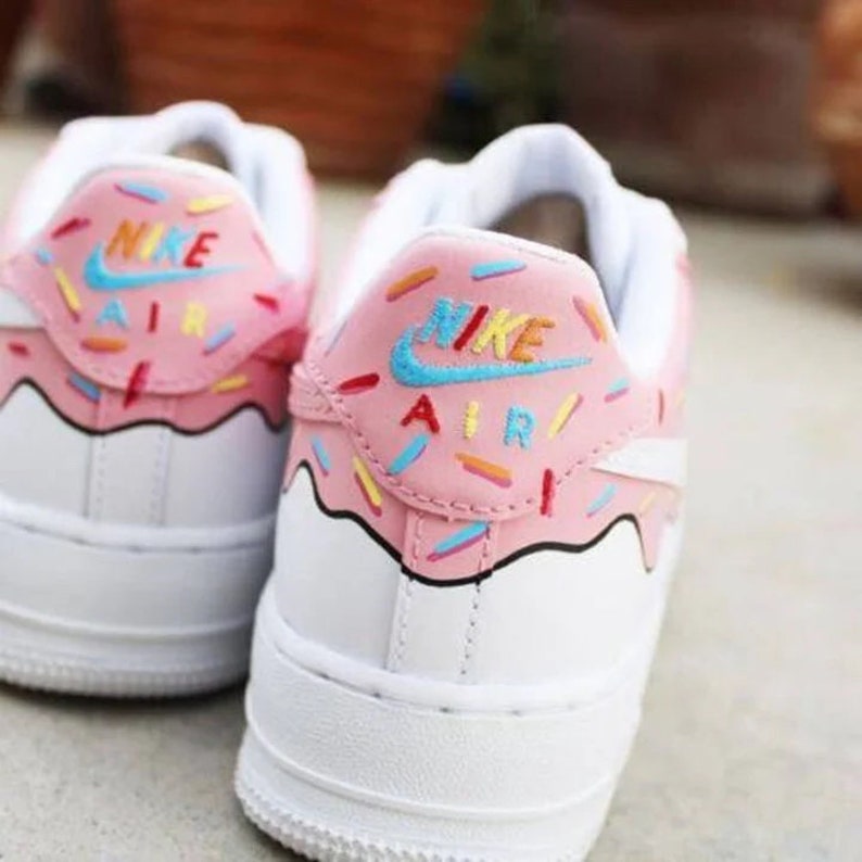 Custom Hand Painted Air Force1.af1 Cute Doughunt Cartoons Street Style ...