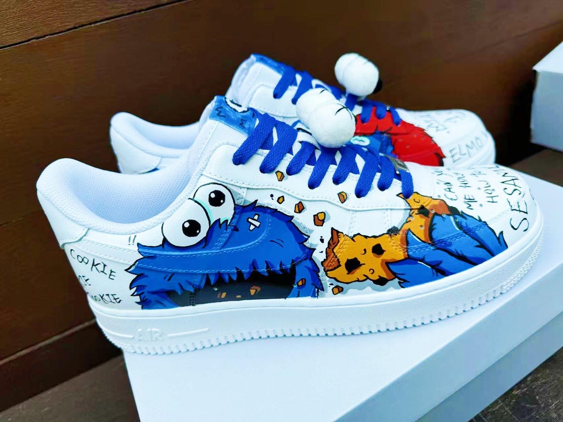 Hand-painted Air Force 1 Sneakers: Custom Cartoon X Mas AF1 Cookie ...
